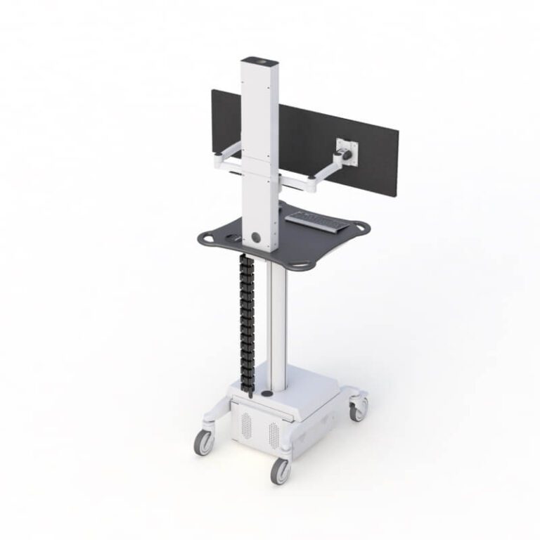 Dual Monitor Telemedicine Cart | AFC