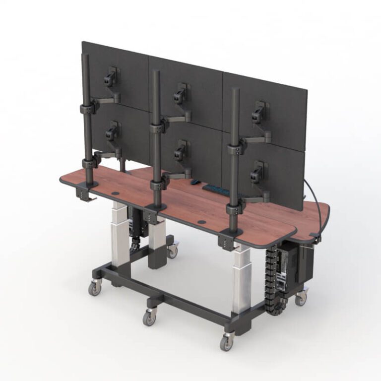 Astounding Dual-Tier Ergonomic Workstation with Electronic Height ...