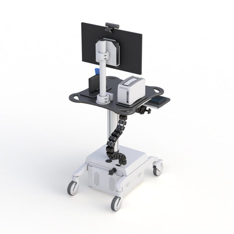 Mobile POC Cart with Zebra Accessory Compatibility - AFC Industries