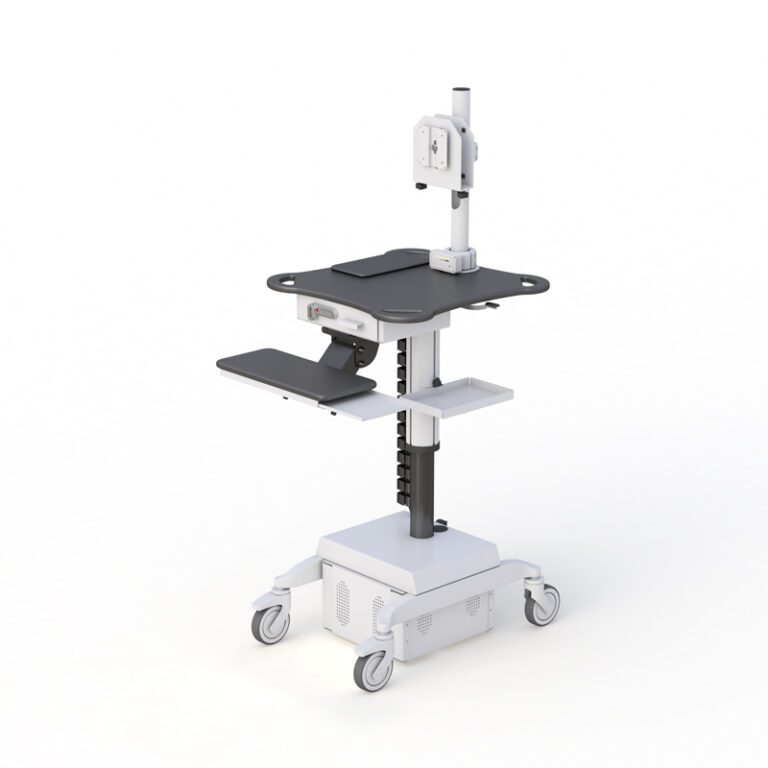 Mobile Medical Workstation Cart with Integrated Zebra Device Mounts ...
