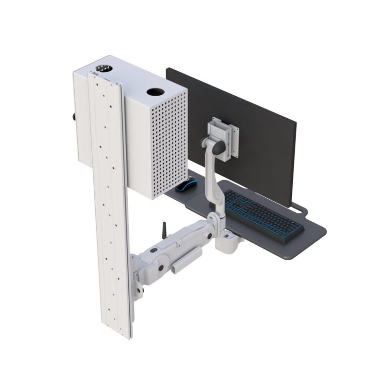 Wall Track-Mounted Articulating Computer Workstation - AFC Industries