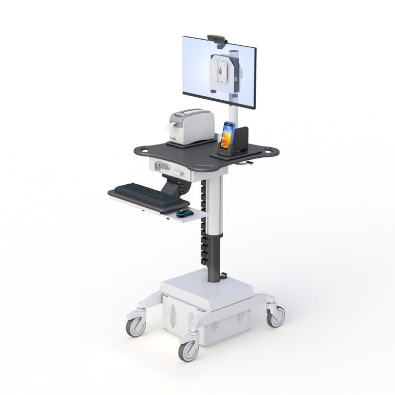 Mobile POC Cart with Zebra Accessory Compatibility - AFC Industries