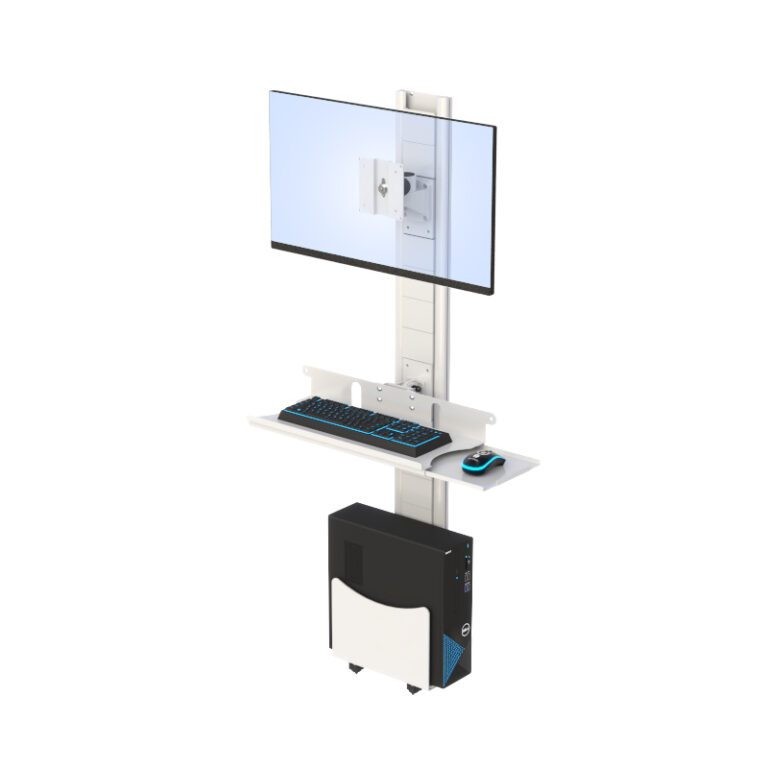 AFC Wall Track Workstation with Monitor, Keyboard & CPU Holder - AFC ...