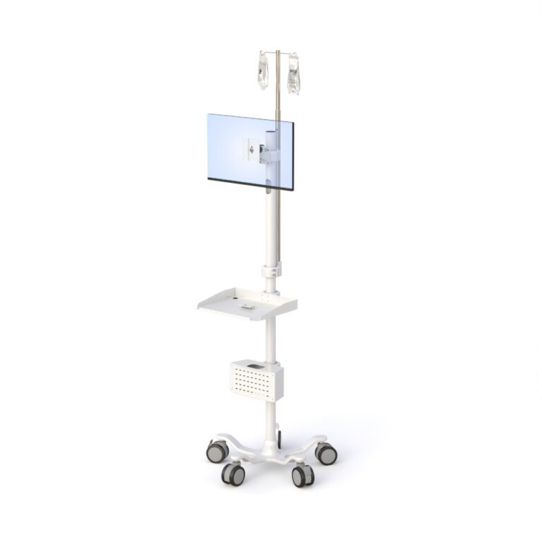 Mobile Medical Computer Cart with IV Hook | AFC